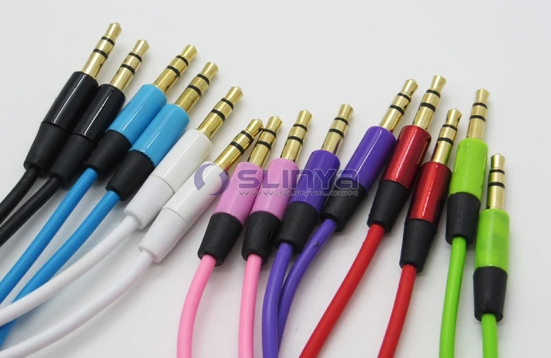 120cm Mobile Music Player Connector Auto Stereo Speaker Aux Audio Cable ...