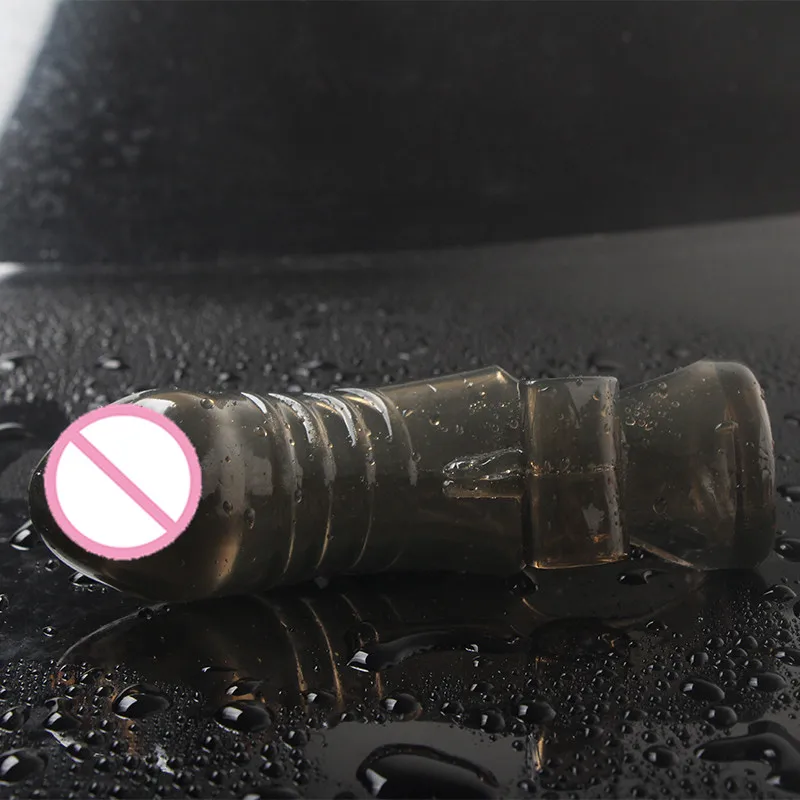 New Full Silicone Vibrating Penis Sleeve Extender Condom For Man - Buy ...