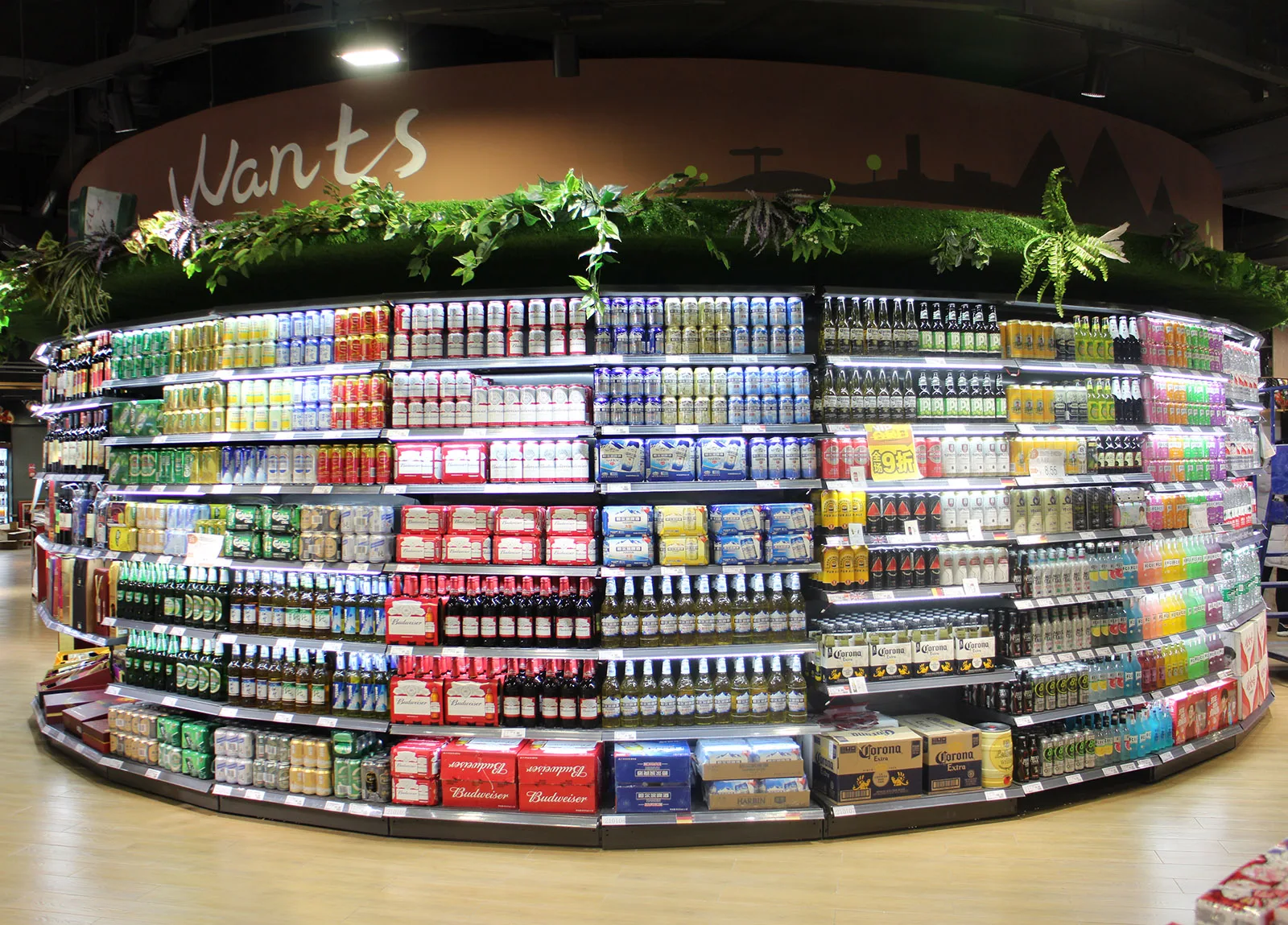 Customized Commodity Display Shelving With Led Light For Shopping Mall ...