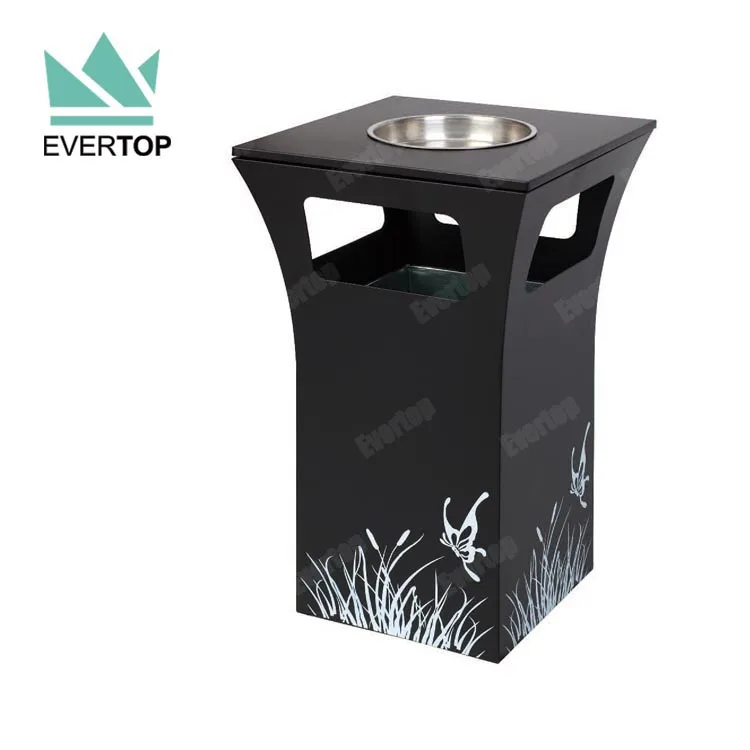 Evertop Square Indoor Dustbin - Stainless Steel Trash Can