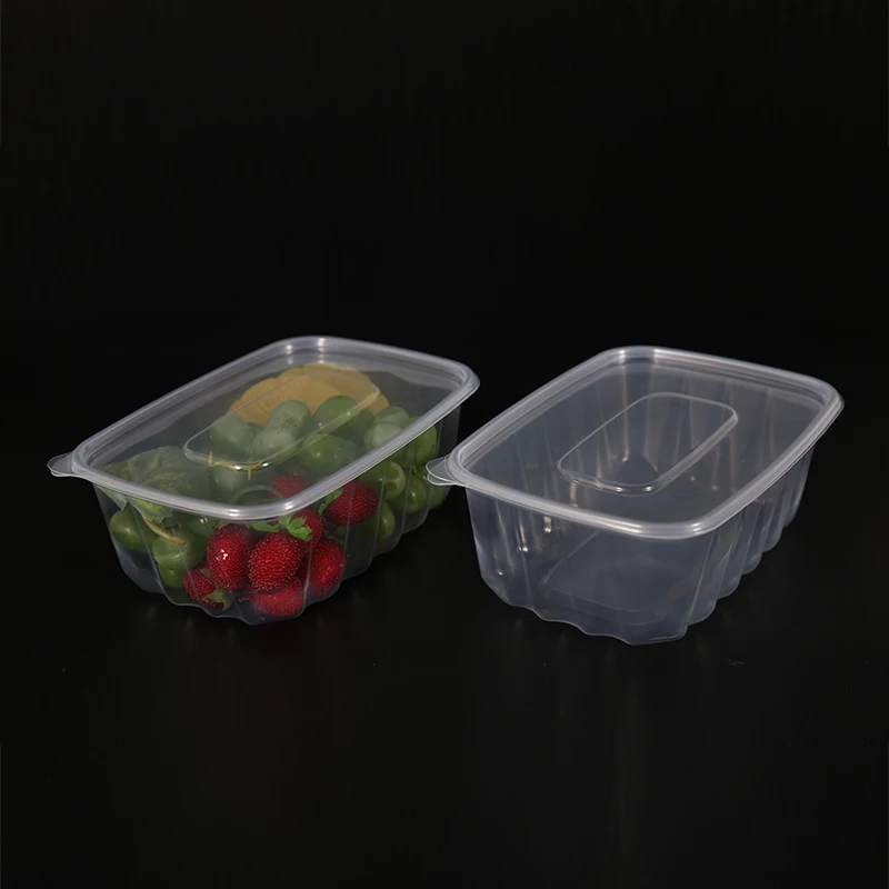 1000ml Microwavable Disposable Pp Clear Square Plastic Food Containers ...
