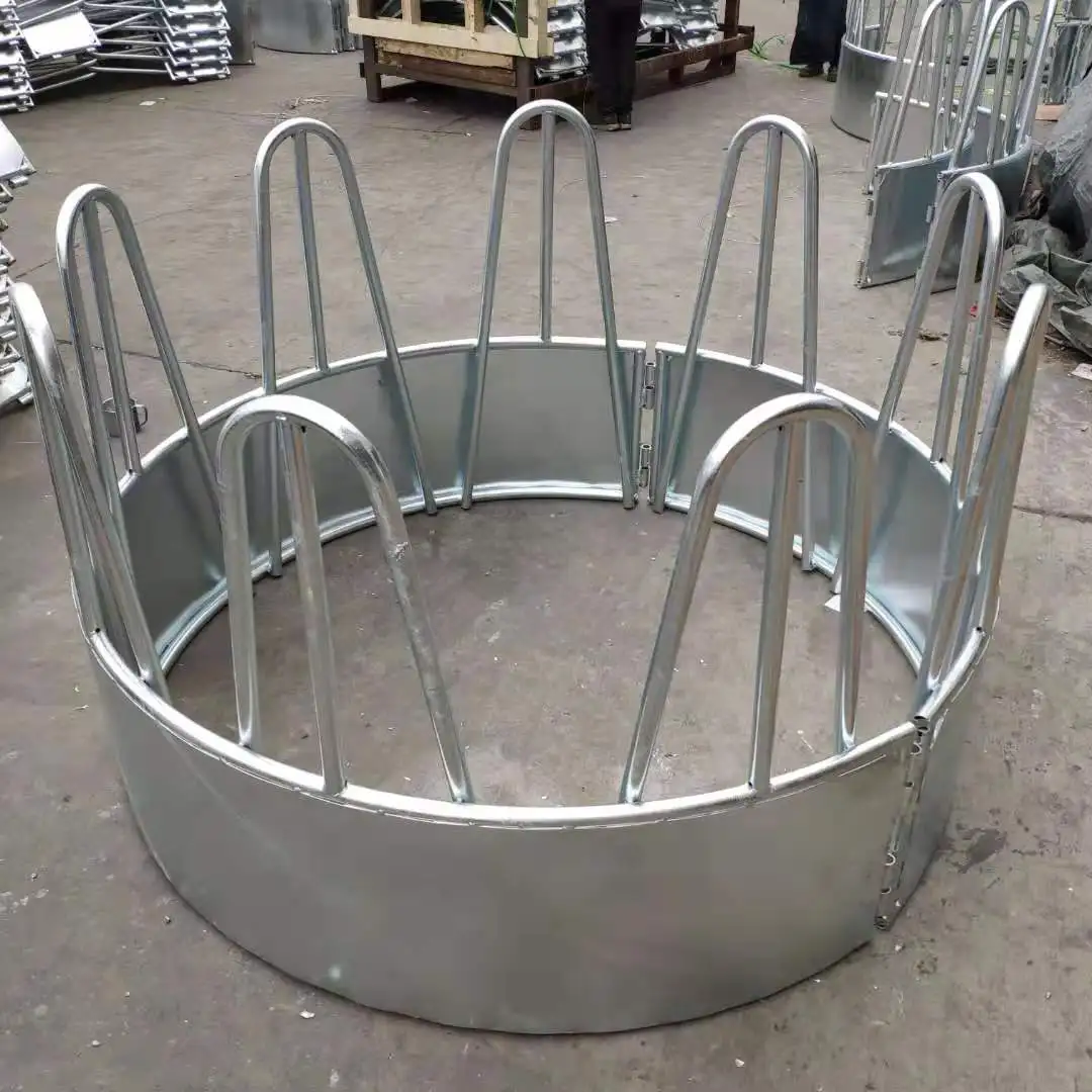Durable Anti-Rust Galvanized Steel Hay Feeder for Farms