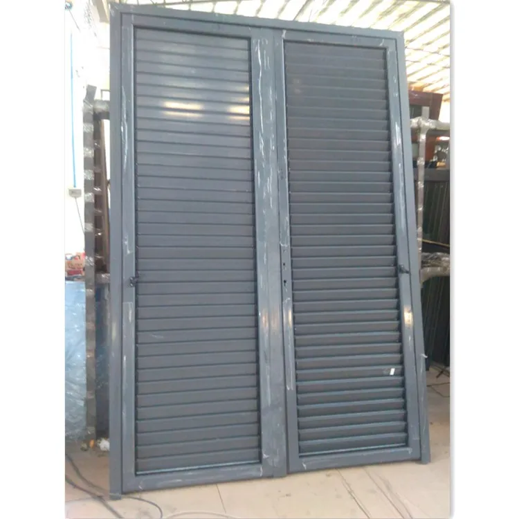 Aluminum Two Side Open Door with Shutter by Hand - KSB