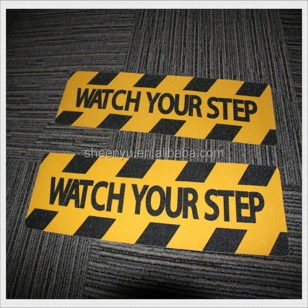 Anti Slip Adhesive Tape With Watch Your Step Printing - Buy Watch Your ...