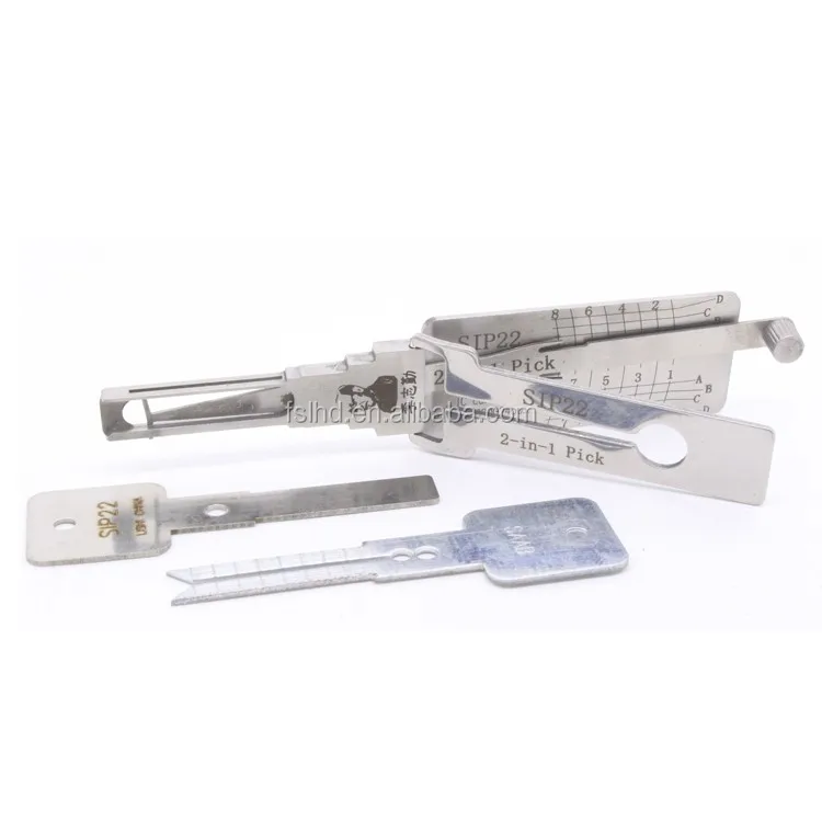 Lishi 2 in 1 SIP22 Car Door Lock Pick Decoder Tool for Fiat