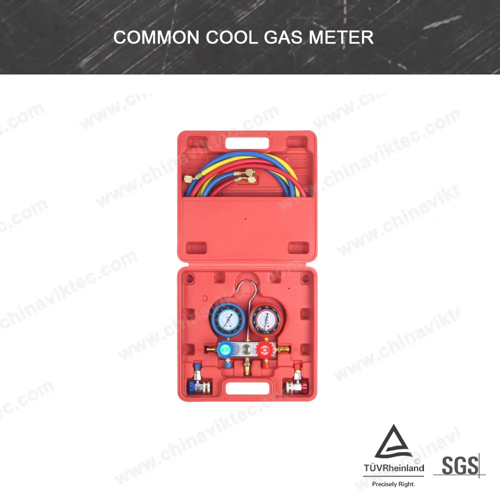 Auto A/c Cool Gas Meter Air Conditioner Diagnostic Gauges Professional ...
