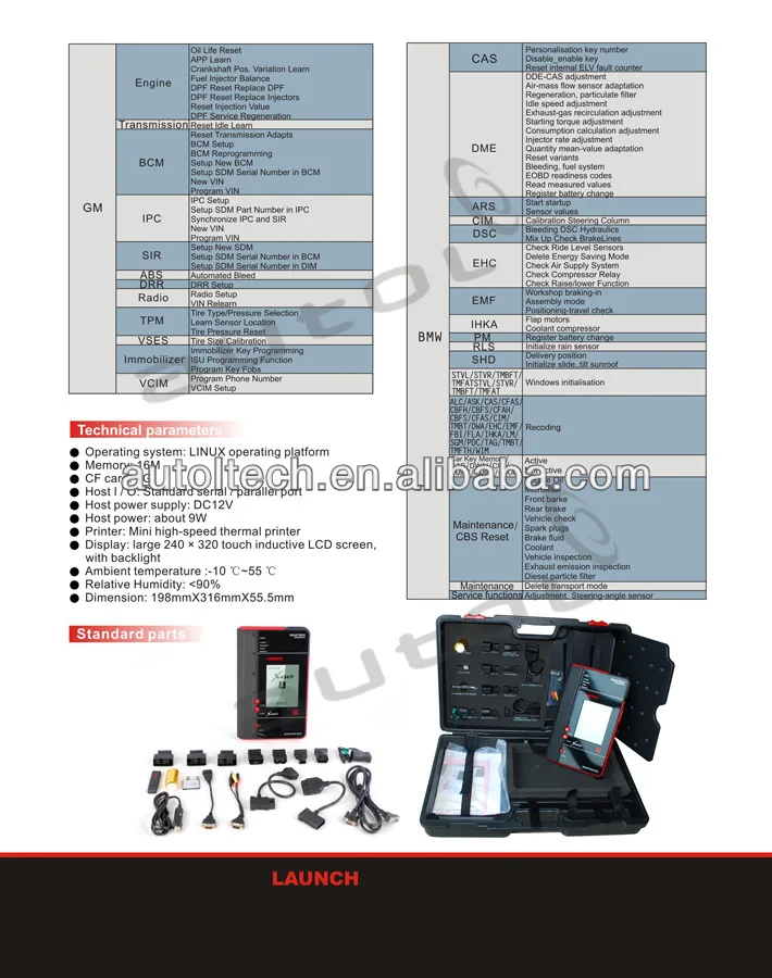 Launch X431 IV - Advanced Car Diagnostic Tool with Mini Printer