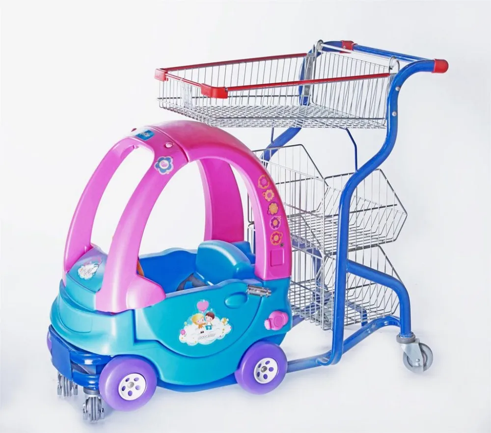 Supermarket Kiddie Cart Kids Shopping Trolley With Toy - Buy Kids ...