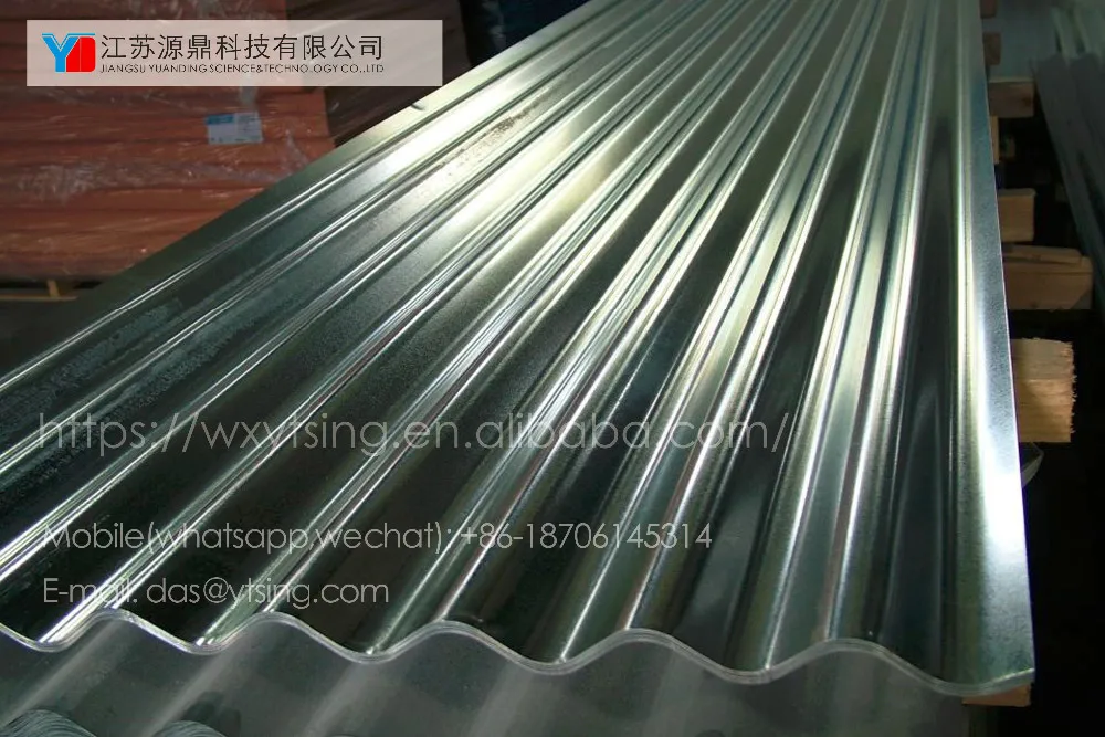 Yd-0225 Yuanding 24/22 Gauge Galvanized Corrugated Steel Roofing Sheet ...