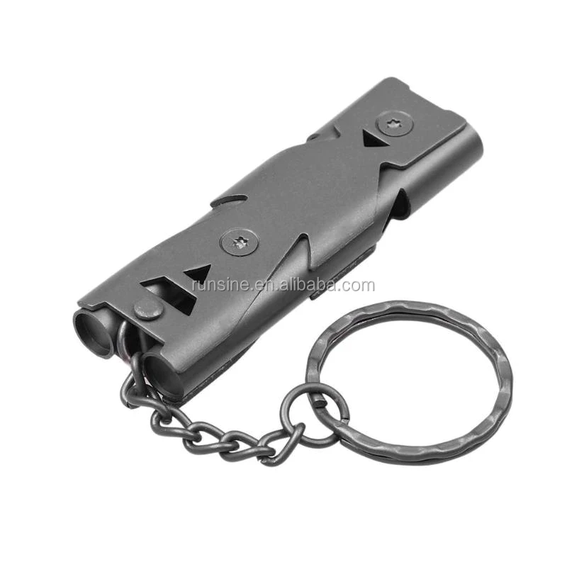 High Quality Double Pipe Whistle High Decibel Stainless Steel Outdoor ...