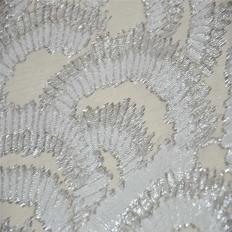 Silver Lurex Clip Cord Fabric Silk Chiffon Lurex Fabric - Buy Silk ...