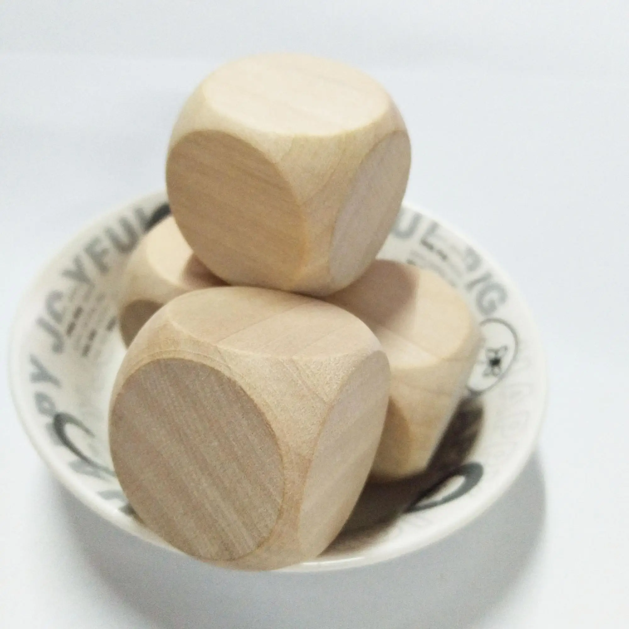 Wood Blank Dice 25mm Wooden Plain Dice Dices Cube Cubes Blank Unpainted ...