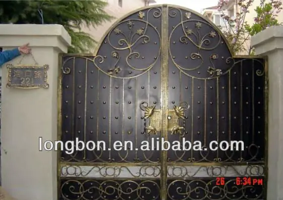 Top-selling Simple Style Moveable Gates Iron Exterior Doors With Remote ...