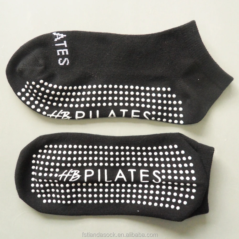 Custom Logo Design Artwork Mock Pvc Bottom Pilates Grips Socks Yoga Non ...
