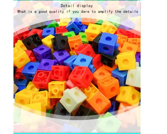 100 Piece Snap Cube Blocks - Educational DIY Toys