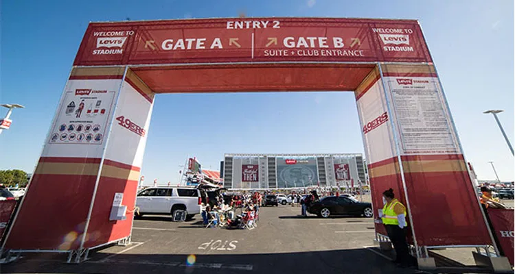 Kkmark Portable Goal Post Lighting Truss Banner - Finish Line Truss