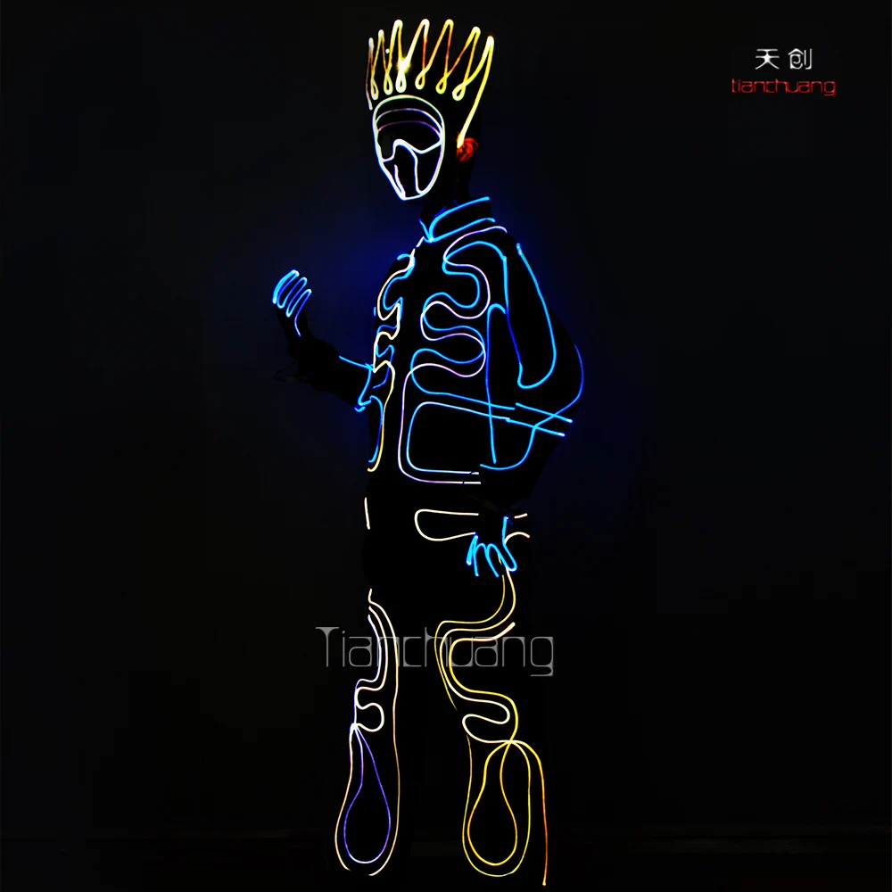Newest And Hottest Tron Dance Stage Performance Costumes Led Light Up ...