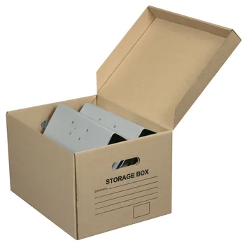 Double Wall Folding Corrugated Cardboard File Storage Box - Buy Folding ...