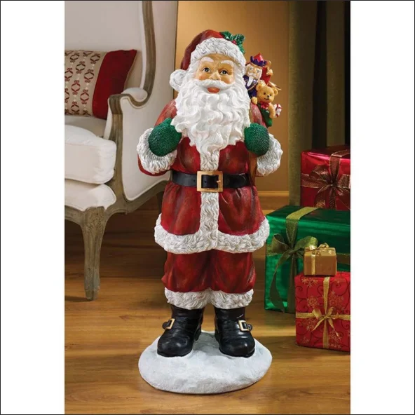 Home Style Christmas - Life Size Fiberglass Santa Claus Statues