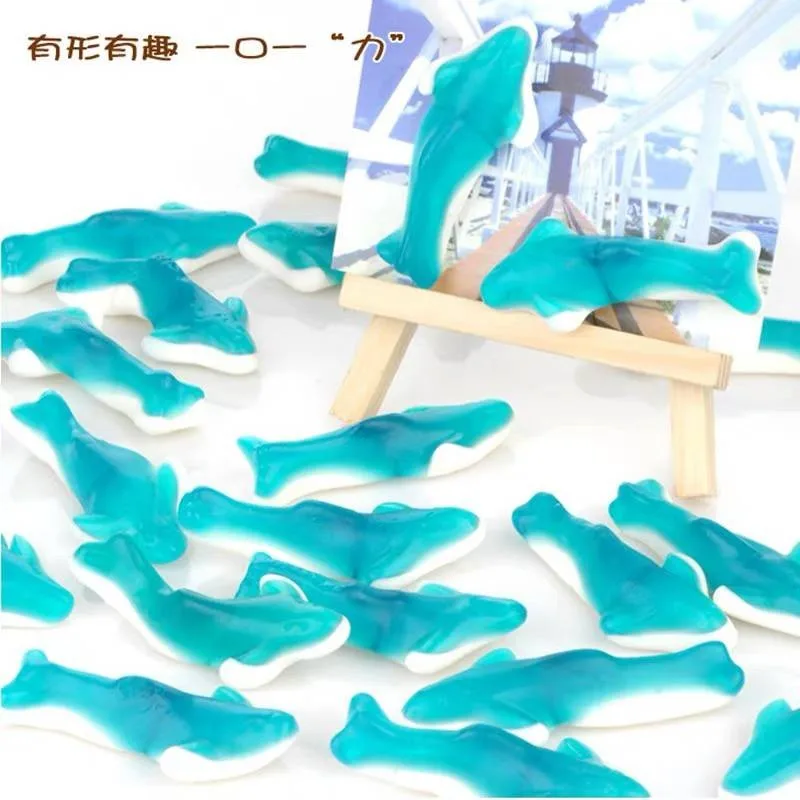 Funny Dolphin Animal Shape Fast Food Gummy Candy - Buy Yiwu Funny Gummy ...