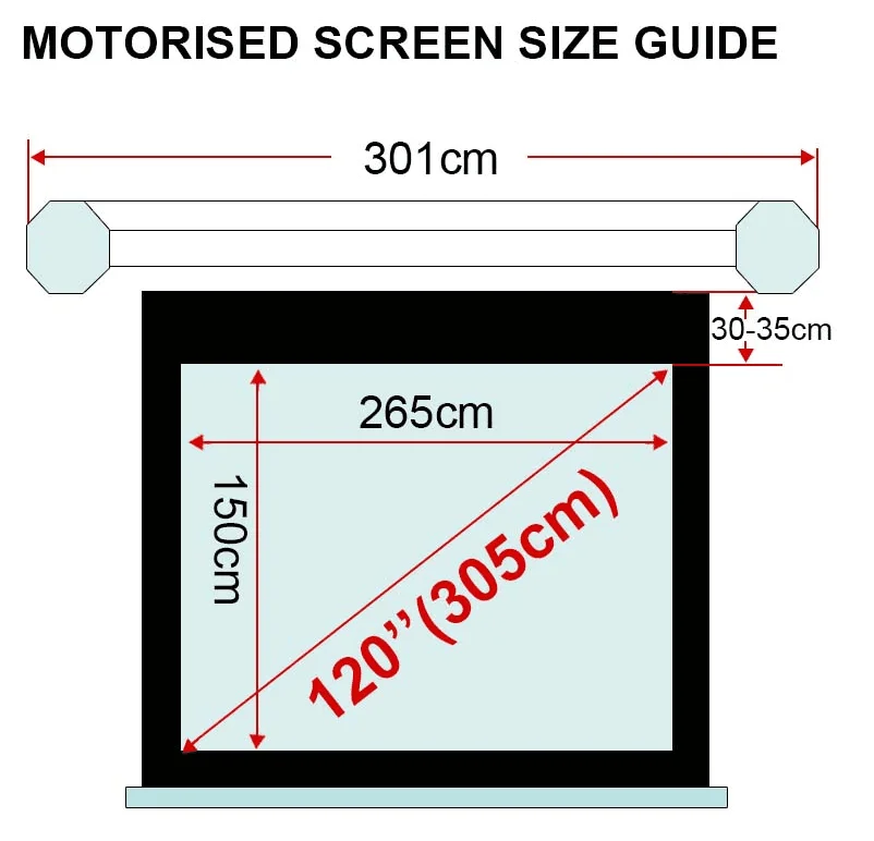 Full HD Projector Screen 200 Inch Motorized Projection Screen