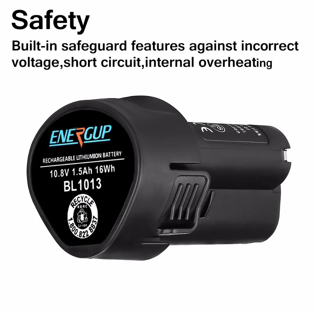 10.8v 2.0ah Rechargeable Power Tool Battery Replacement For Makita ...