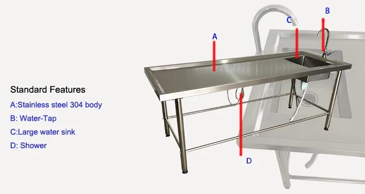 Funeral Products Corpse Dead Body Washing Table - Yushuoda