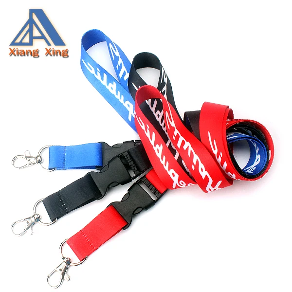 Customized Sublimation Polyester White Printing Blank Webbing Lanyard ...