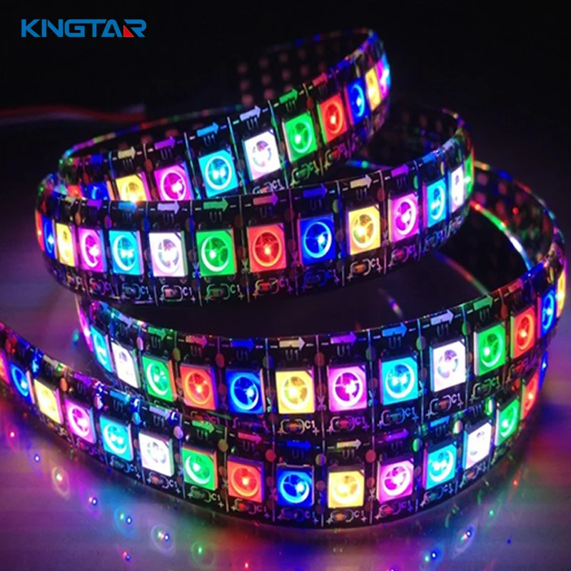 5v Addressable Ws2812b Rgb Led Pixel Strip Smart Strip Lights With 144 ...