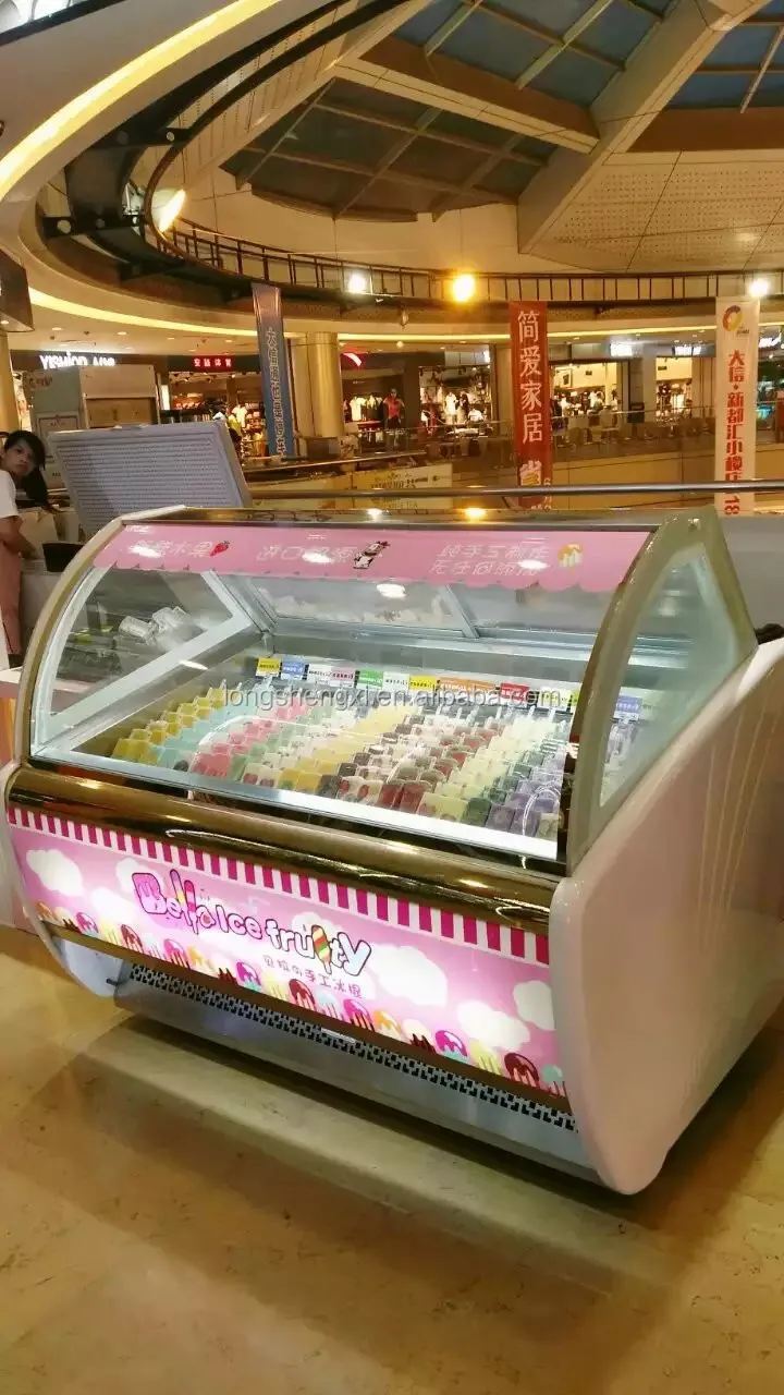 Commercial Gelato Showcase/ Ice Cream Display Case On Sale - Buy Gelato ...