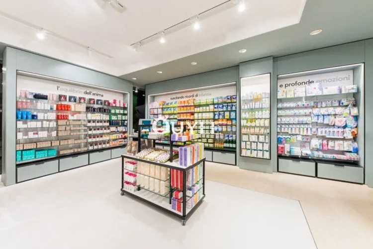 MDF Retail Modern Medical Shop Counter Design Pharmacy Equipment