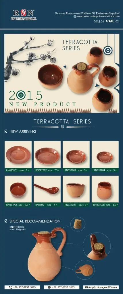 Handmade Brick Red Terracotta Plates Tapas Dishes Round Sauce Dishes ...