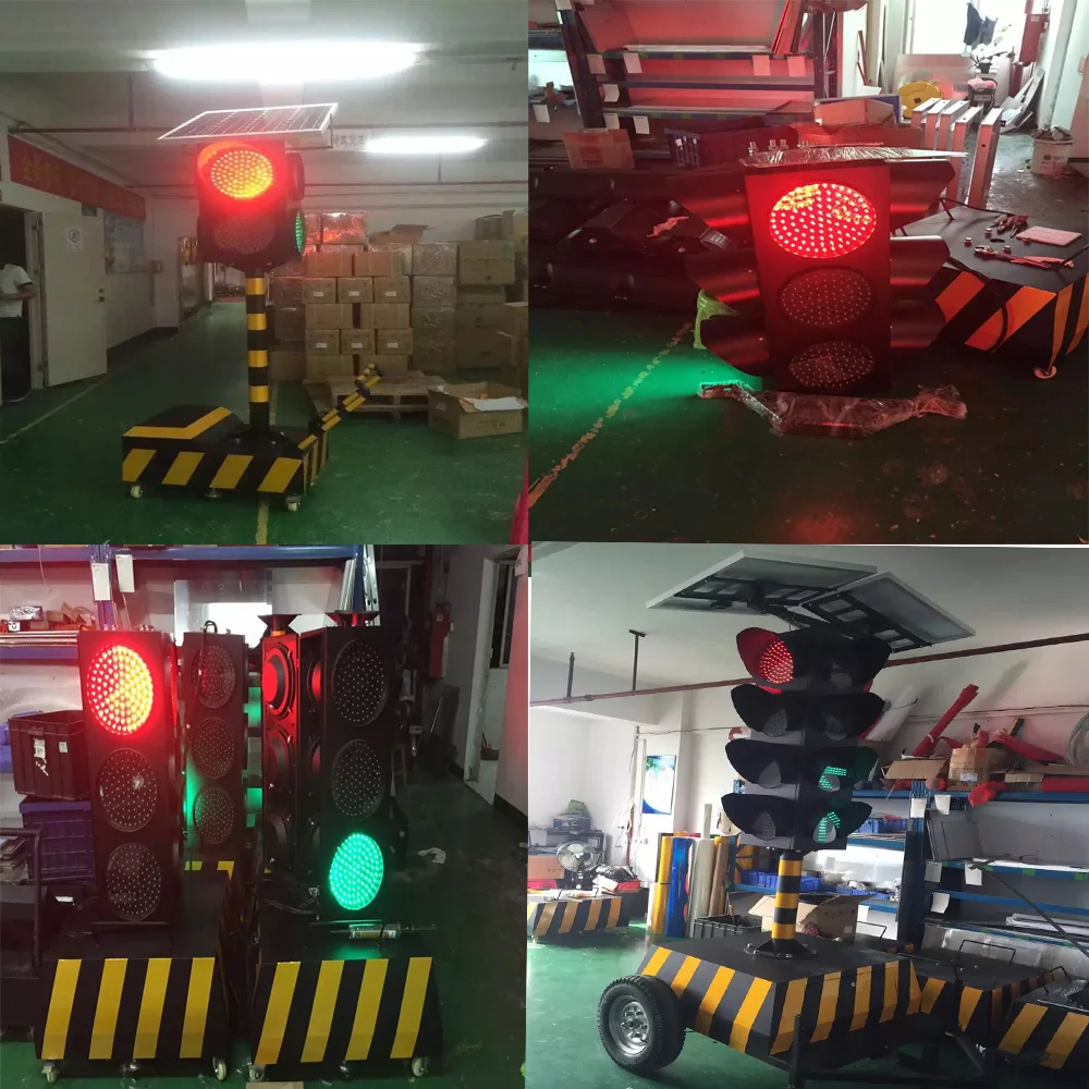 Wheeled Solar Wireless Traffic Trolley Signal Lights - Buy Solar Lights ...