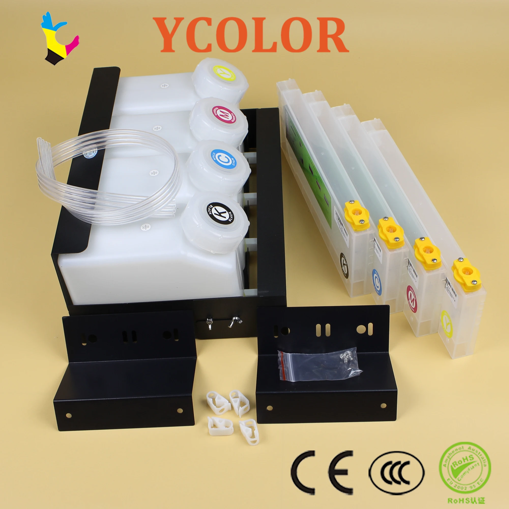 4 Colors Without Chip Ciss Bulk Ink Supply System For Mutoh Vj1604 1618 ...