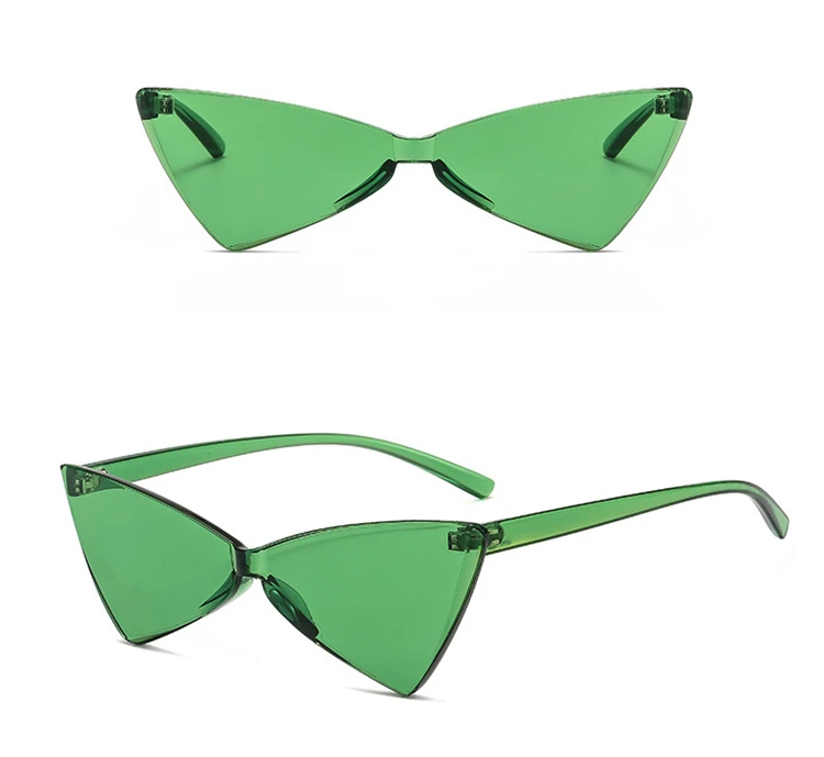 10452 Superhot Eyewear 2018 Cateye Thick Rimless Sun Glasses Fashion
