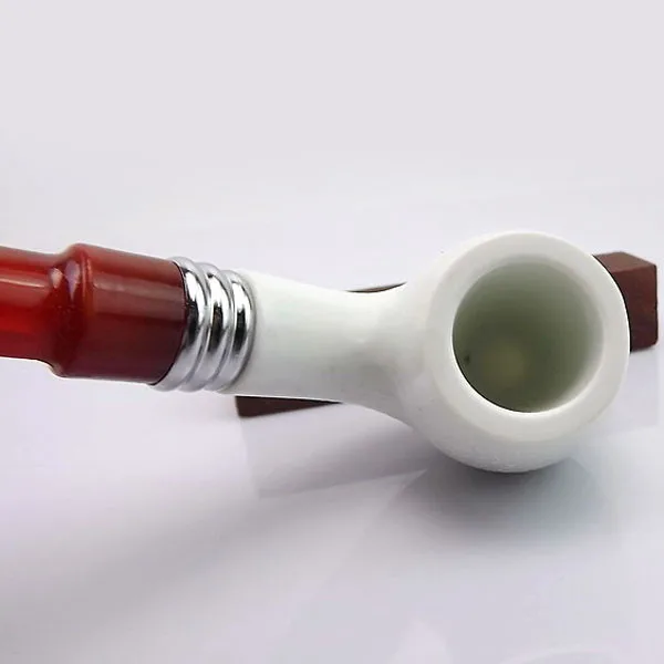 Classic Snow White Stone Tobacco Pipe Resin Smoking Pipe - Buy Snow ...