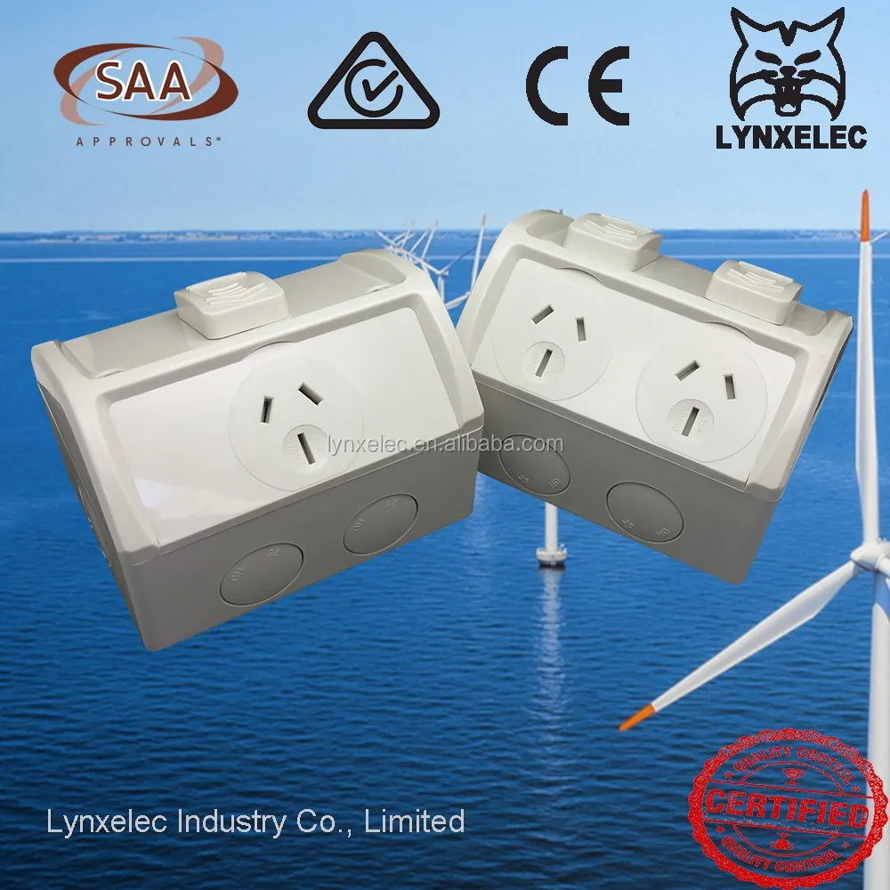 Australia Waterproof Double Switched Power Socket Outlet Power Point ...
