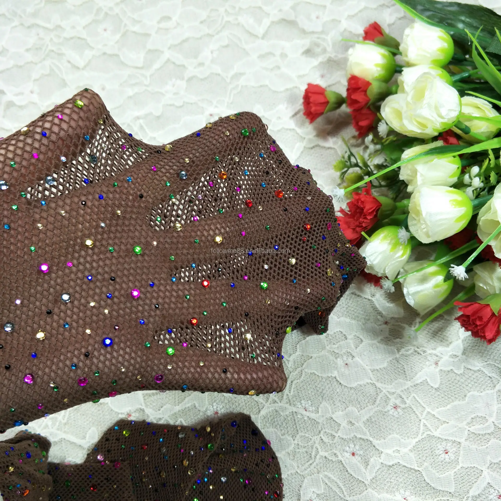 Wholesale Ladies Sexy Fishnet Stockings Women's High Waist Sparkle ...