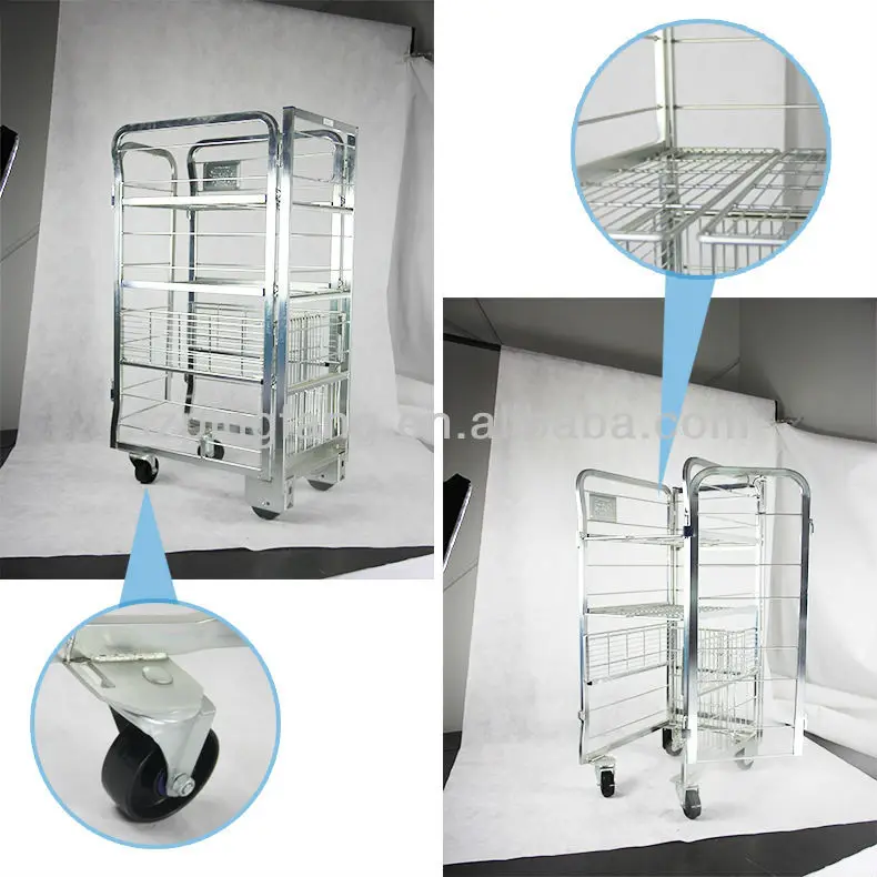 Folding Hand Trolley Milk Roll Cage Specialized By Dairies - Buy Roll ...
