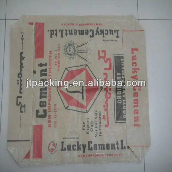 50kg 20kg Block Bottom Valve Empty Cement Bag - Custom Logo