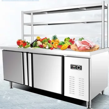 Platform Refrigerator / Commercial Kitchen Worktable Freezer Commercial ...