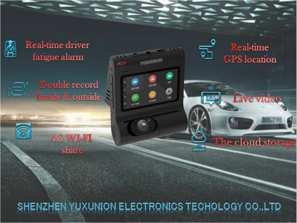 Driver Fatigue Alarm Distraction Driving Reminder Double Dvr Gps 4g