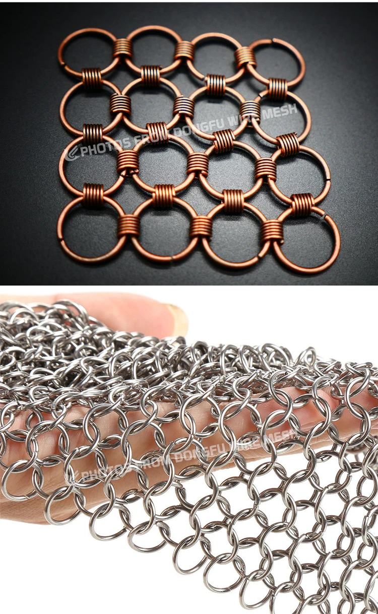 Dongfu Stainless Steel Chain Mail Fabric - Durable & Versatile