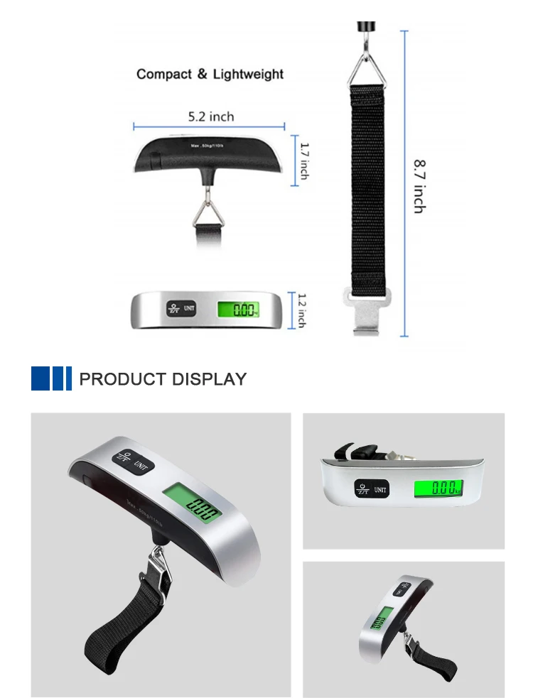 Strap Load Cell Travel Hanging Electronic Portable Luggage Scale