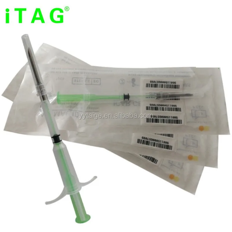 The Small Size Of 1.4*8mm Microchip With 134.2khz Em4305 Chip Pet ...