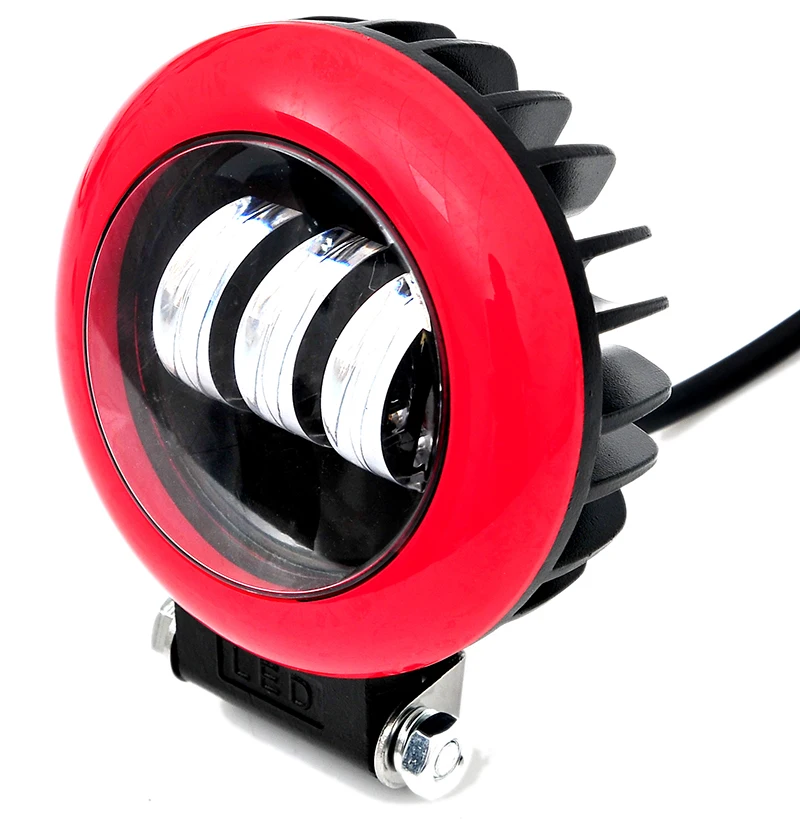 New Spot Red Black Housing 12v 3inch 30w Car 12 Volt Led Truck Work ...