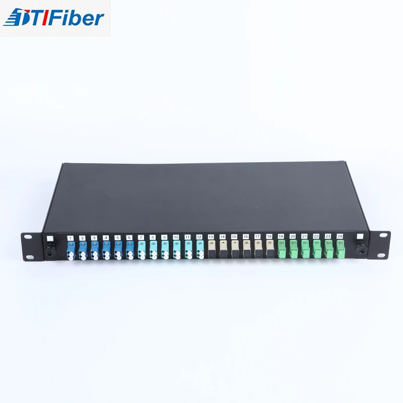 24 Port Odf Sc Lc 19 Inch Rack Mount Sliding Type Fiber Optic Patch ...
