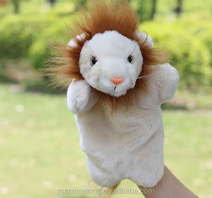 Lion Shape Kids Toy Hand Puppet Hand Glove Puppet Finger Sack Hand ...