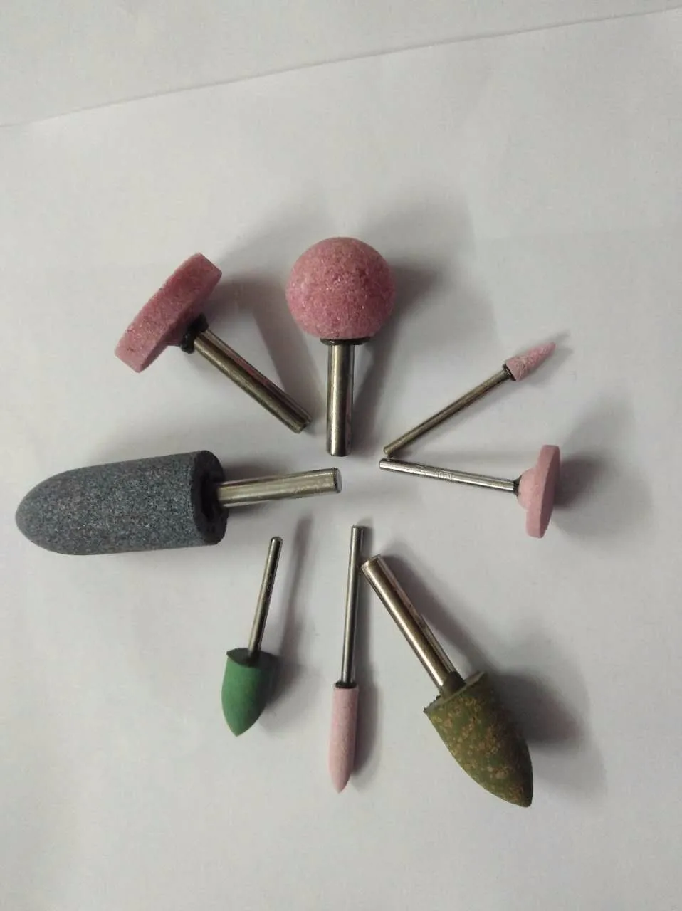 Flat Truncated Cone Shape Abrasive Mounted Stone Point Grinding Head ...