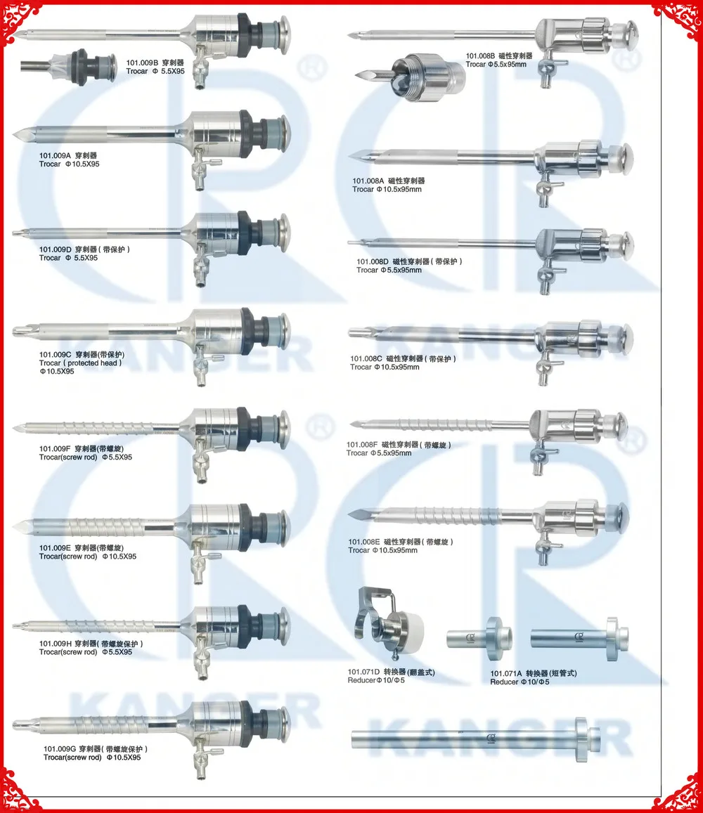 Different Kinds Of Medical Laparoscopic Stainless Steel Reusable Trocar ...